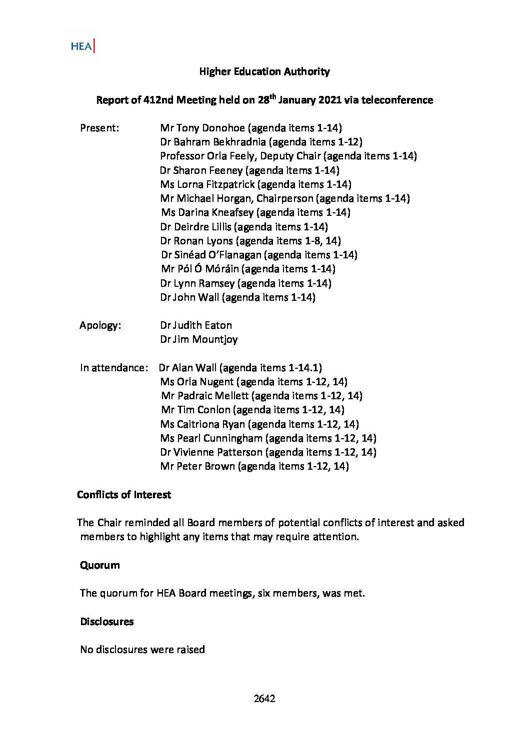 Jan 2021 report | Higher Education Authority