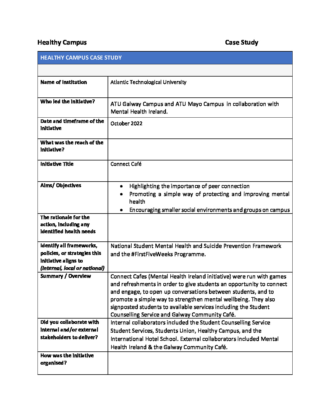 ATU – Connect Café | Higher Education Authority